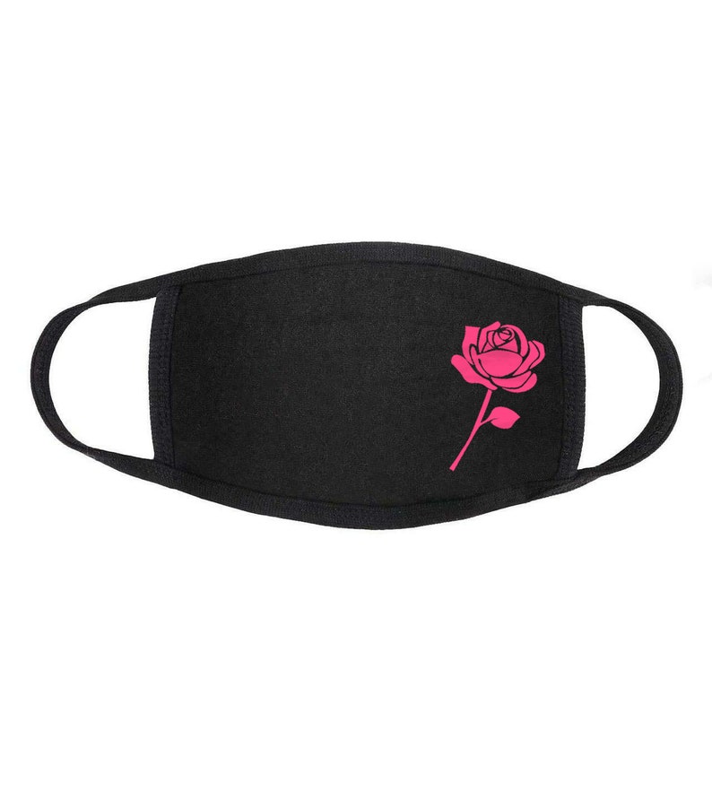 Rose Face Mask Reusable Two Layers Washable Mask Travel - Etsy