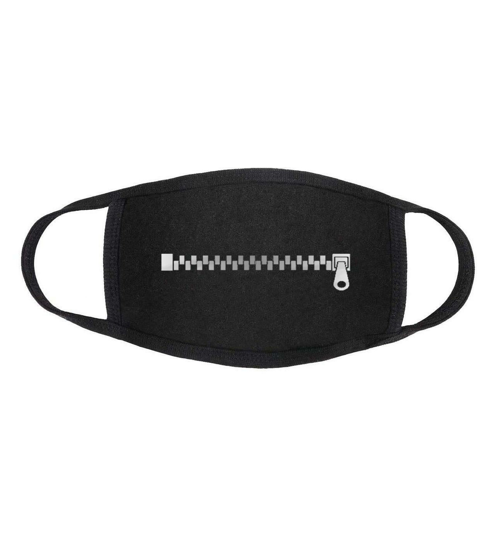 Zip It Face Mask Funny Zipper Print Mask Reusable Two - Etsy