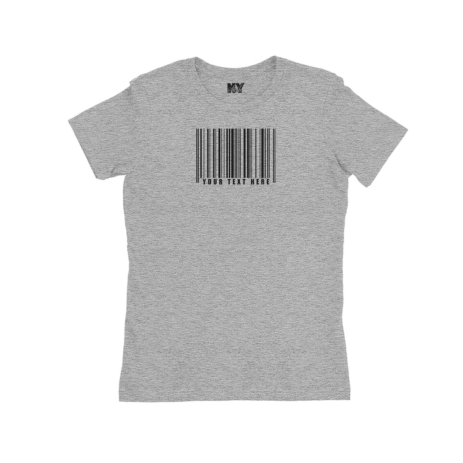 Custom Personalized Barcode Shirt with your custom text under | Etsy