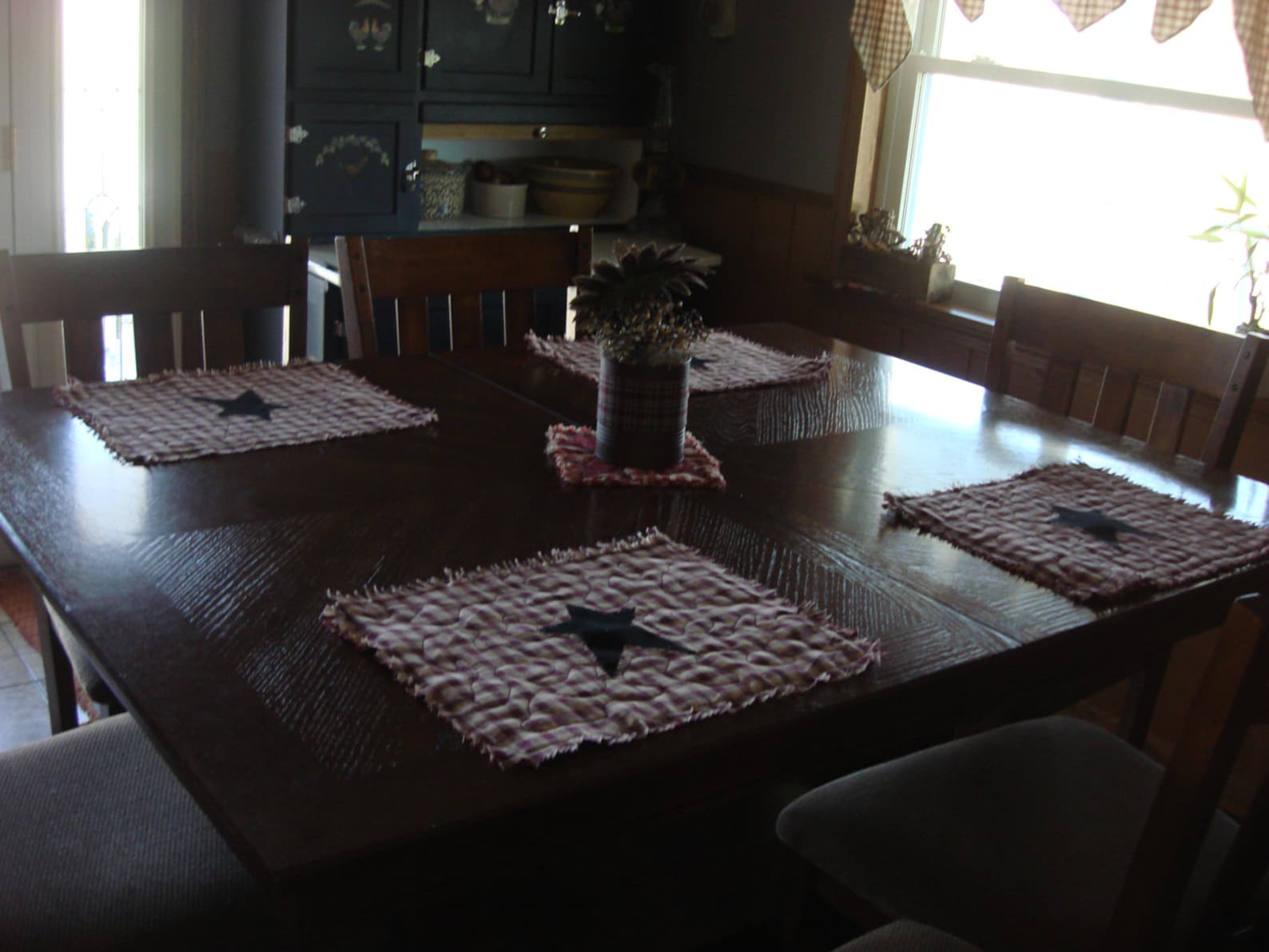 Primitive Placemats W/ Star-4 Piece Set - Etsy