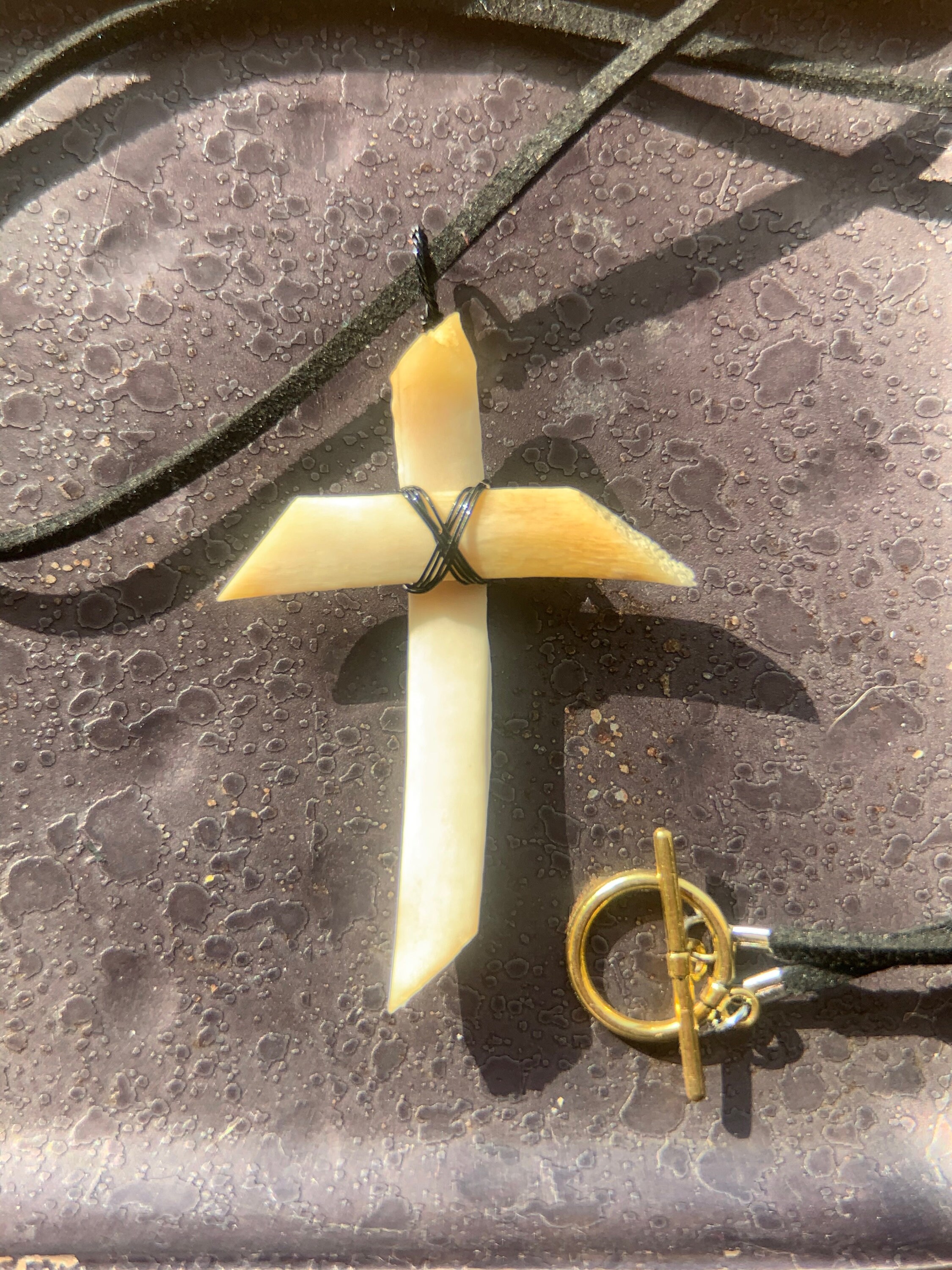 Bone Cross Necklace - Etsy