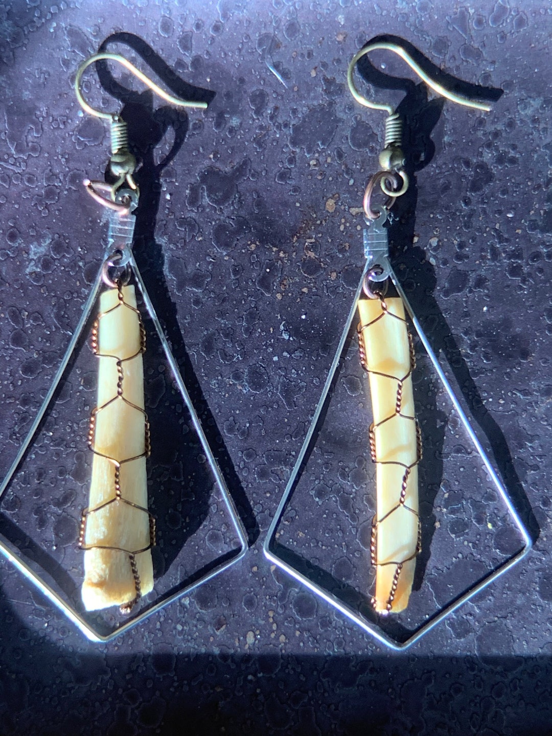 Geometric Hoop Bone Earring Set - Etsy
