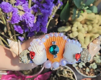 Mermaid Crown, Mermaid Tiara, Seashell, Mermaid Style, Beach Wedding ...