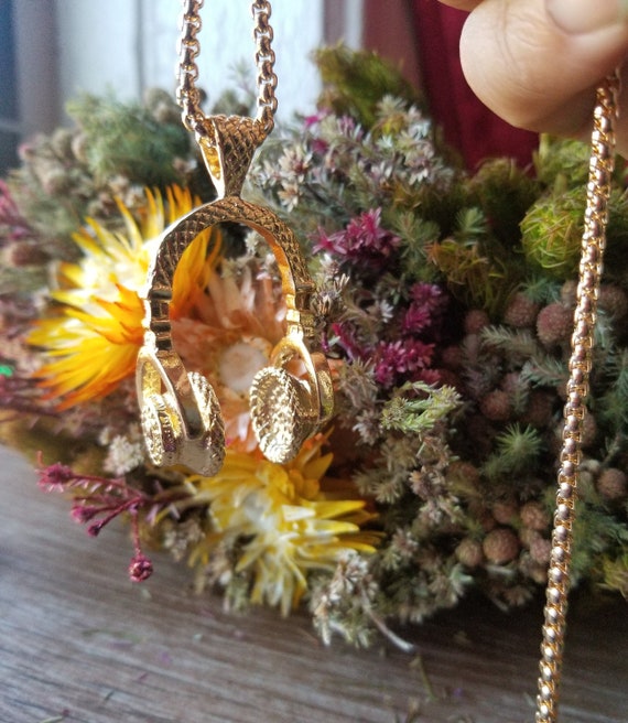 Headphone necklace DJ jewelry mens necklace music necklace | Etsy