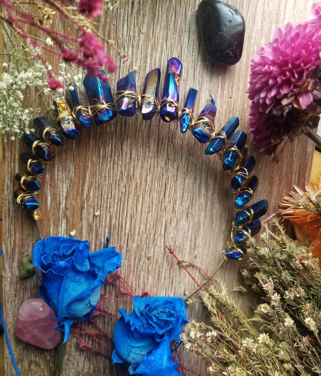 The Stella - Festival Crown, Quartz, Crystal Headpiece, Quartz Crown ...