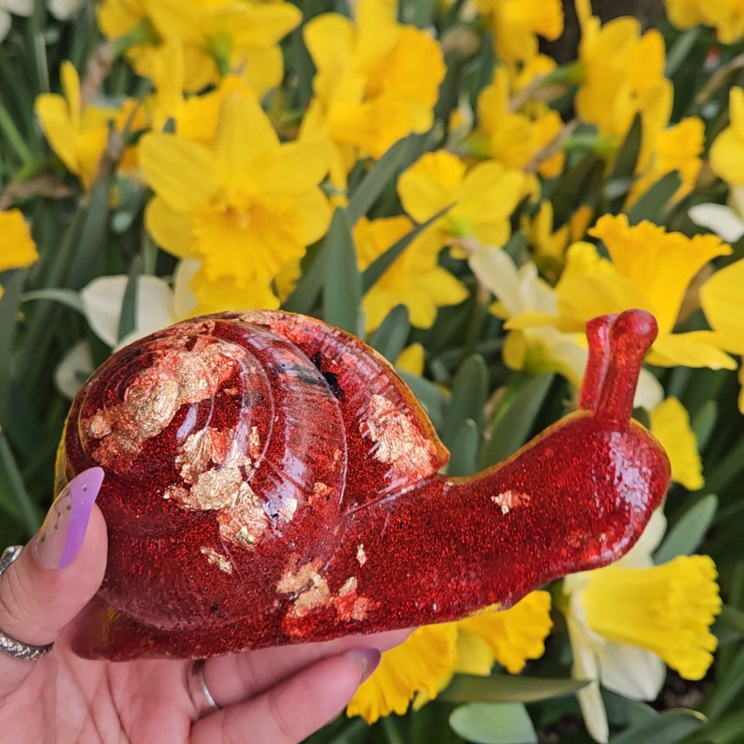 Cottage Core, Snail, Decor, Garden, Snail Art, Fairy Garden, Resin Art ...