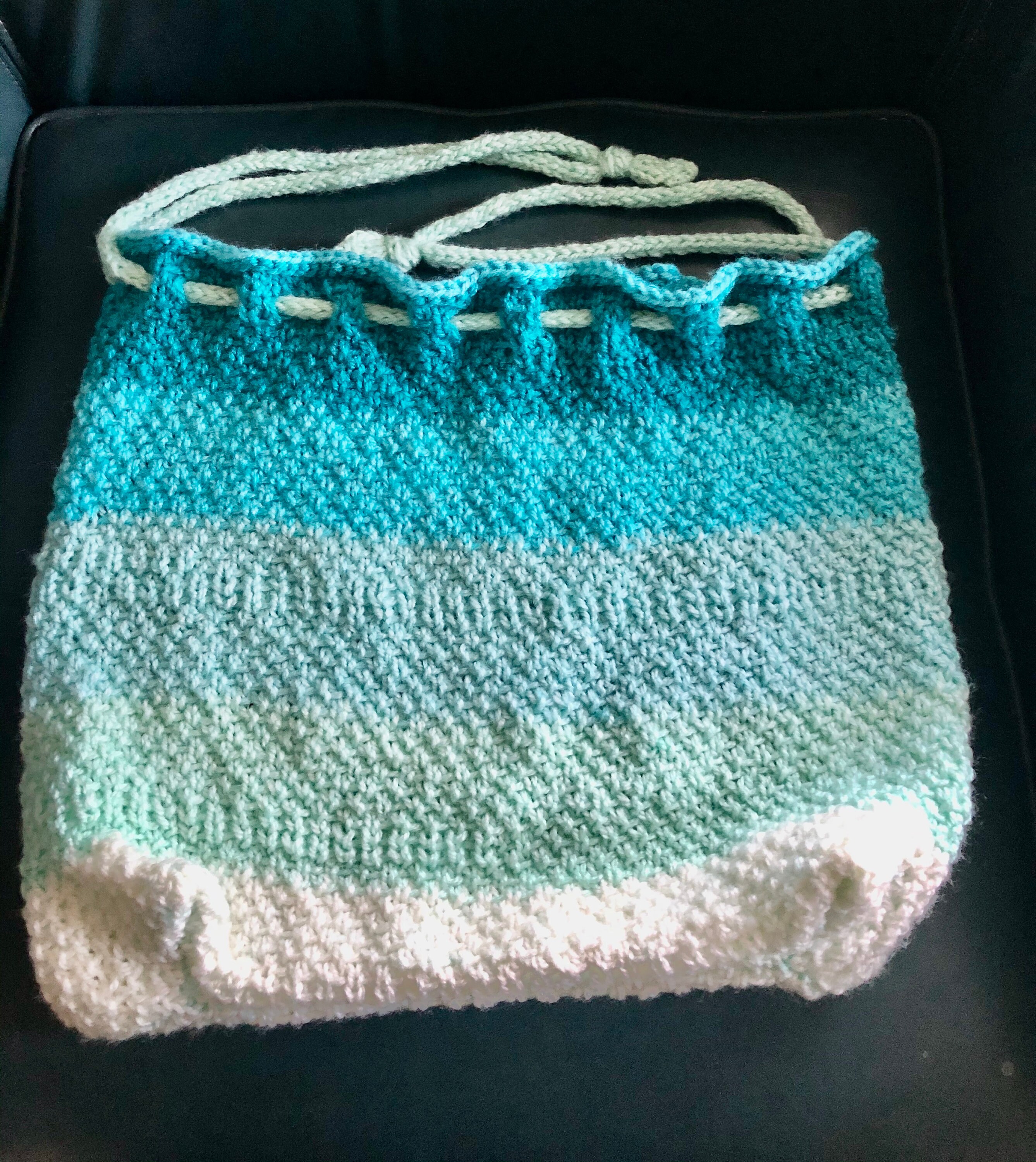 Blue Purse - Teal Drawstring Bag, Blue Pocketbook , New Handmade ...