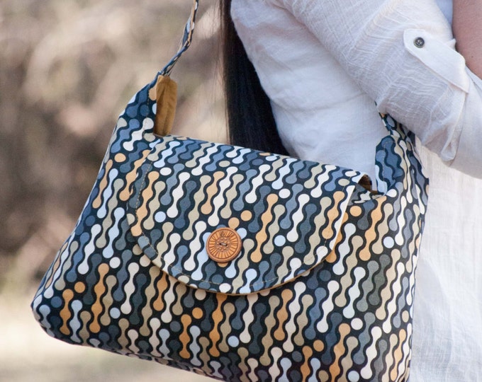 Button Flap Purse PDF Sewing Pattern by Jen Fox Studios - Shoulder Bag ...
