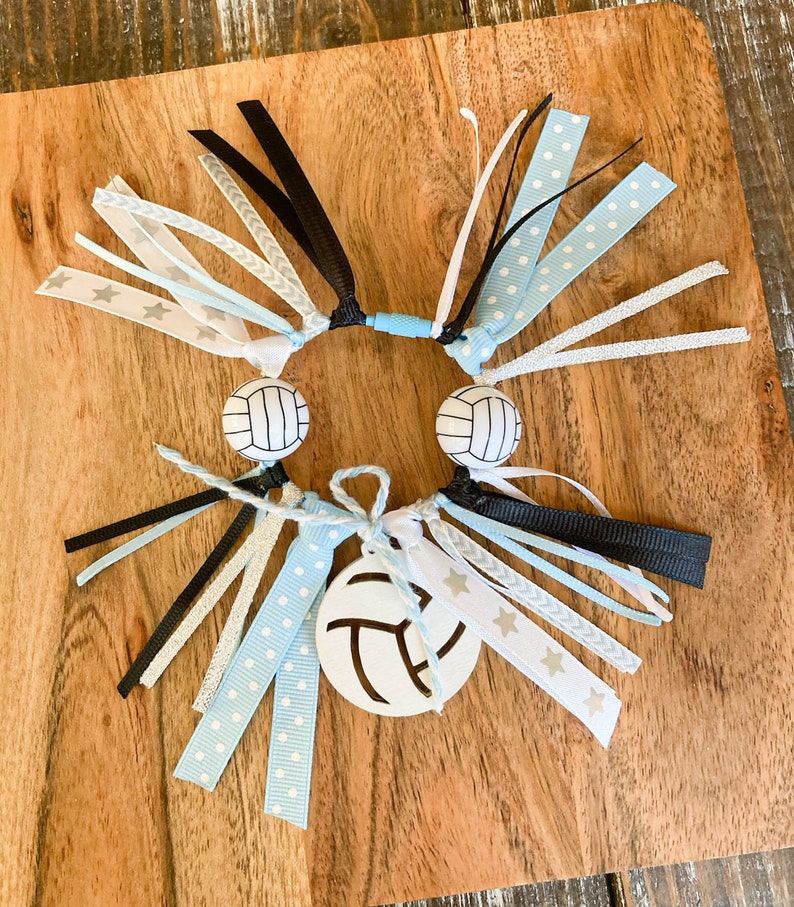 Volleyball BOGG Bag Tag, Personalized Volleyball Tag, Ribbon Volleyball ...