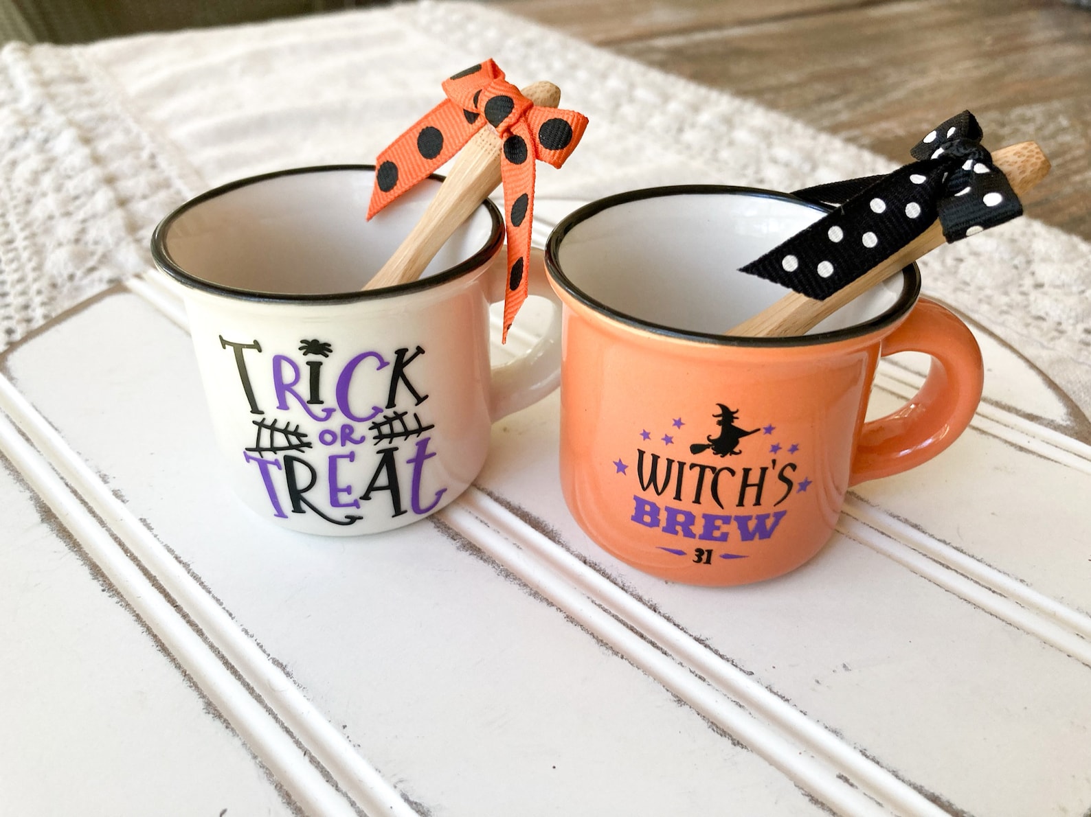 Witches Brew Mini Mug Trick or Treat Mini Mug Tiered Tray - Etsy