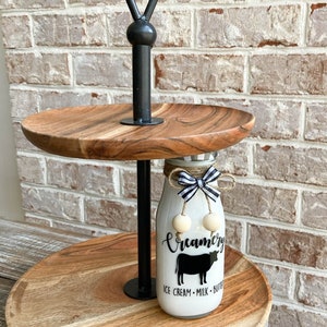 Faux Milk Bottle, Farm Tiered Tray, Farmhouse Tiered Tray, Cow Tiered ...