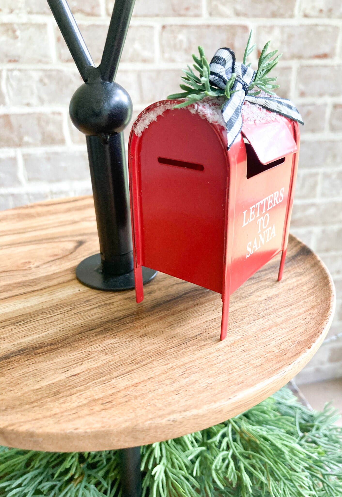 Red Christmas Tiered Tray Mailbox Christmas Tiered Tray - Etsy