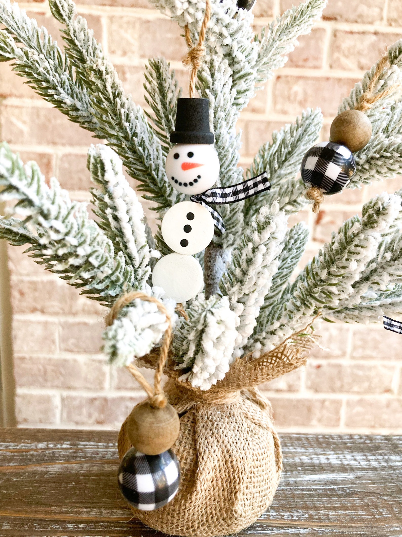Snowman Mini Tree Ornaments Snowman Christmas Tree Decor | Etsy