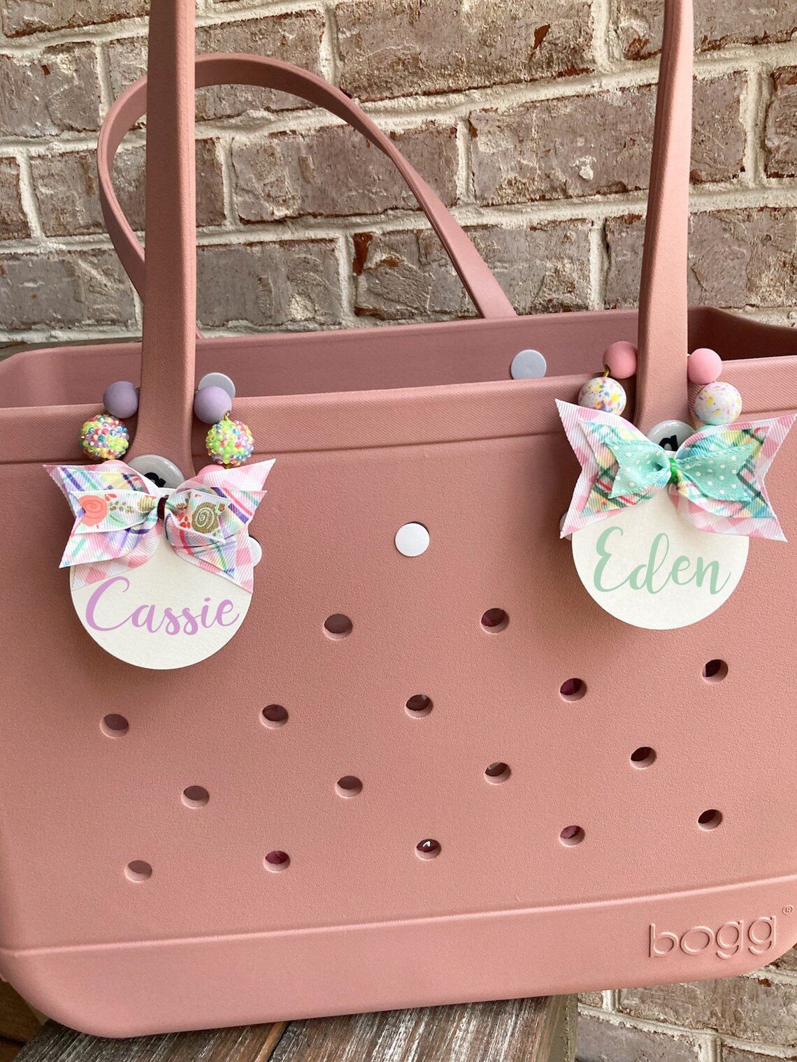 Easter BOGG Bag Tag Easter Basket Name Tag Wood Gift Label - Etsy