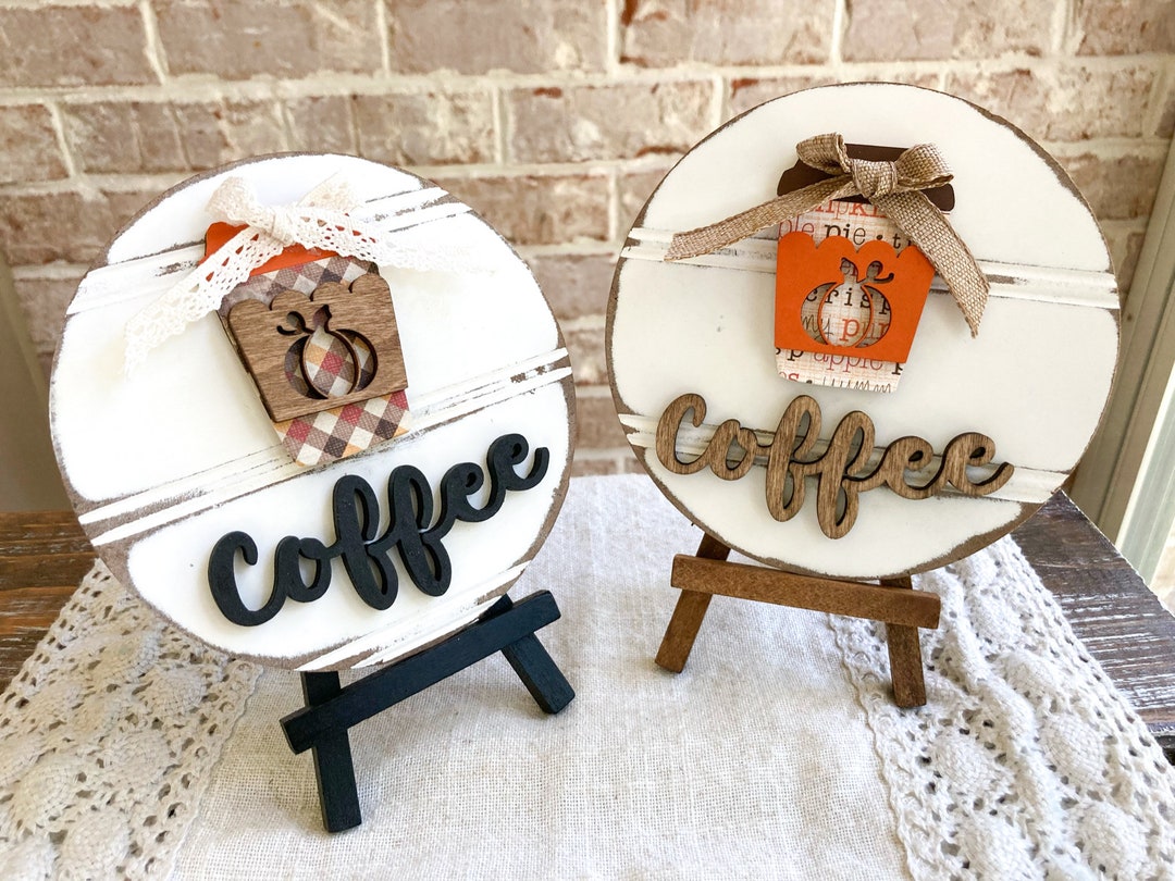 Mini Round Shiplap Signs, Shiplap Signs, Rustic, Farmhouse, Tiered Tray ...