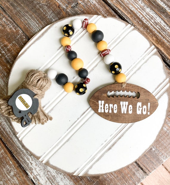 Football Bead Garland Fall Decor Tiered Tray Decor Football | Etsy