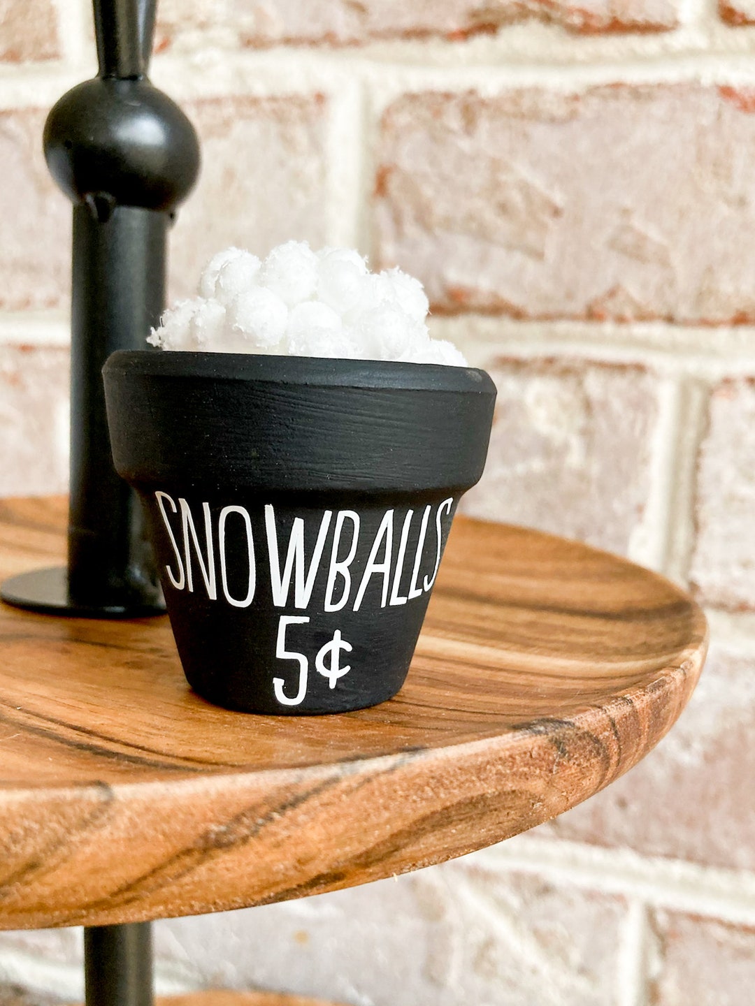 Tiered Tray Snowballs, Snow Tiered Tray, Winter Tiered Tray, Snowballs ...
