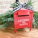 Red Christmas Tiered Tray Mailbox, Christmas Tiered Tray Decor, Letters ...