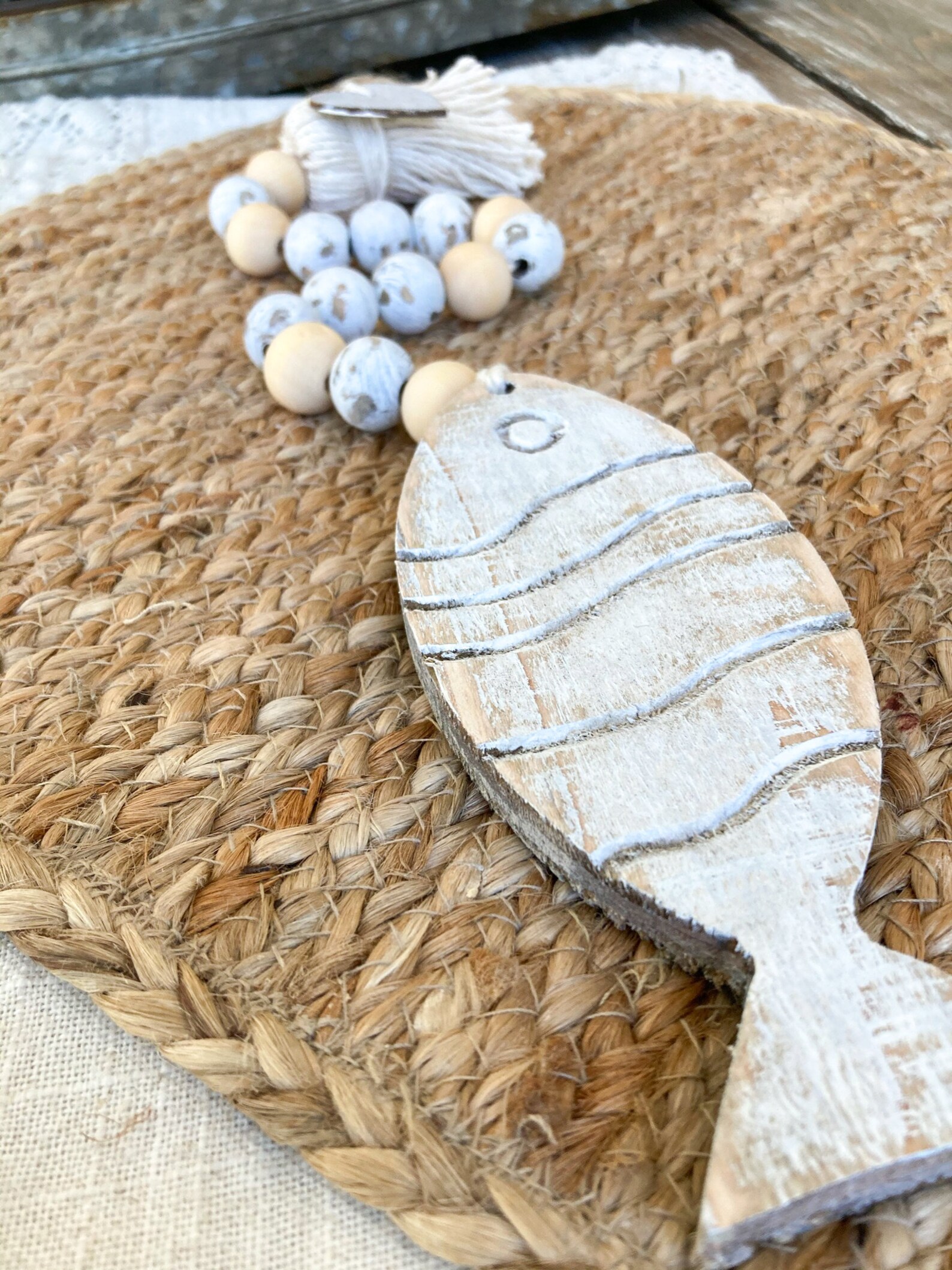 Coastal Bead Garland, Hygge Garland, Fish Garland, Tassel Garland ...