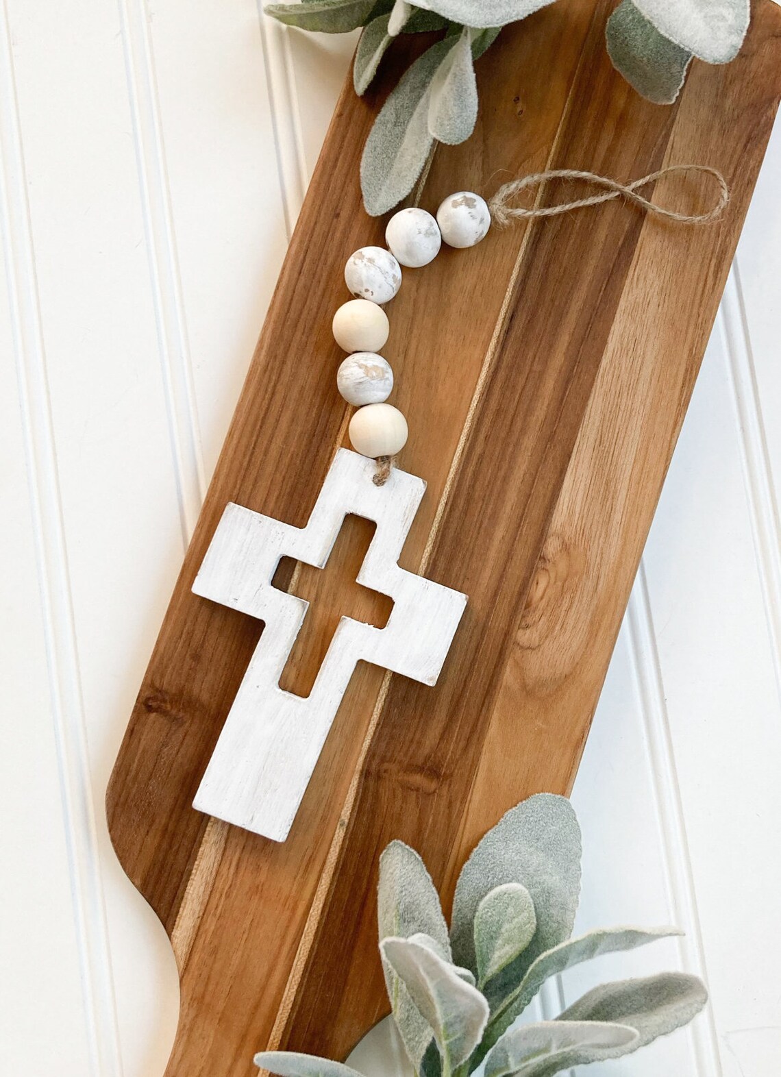 Cross Bead Garland Hygge Garland Easter Garland Cross - Etsy