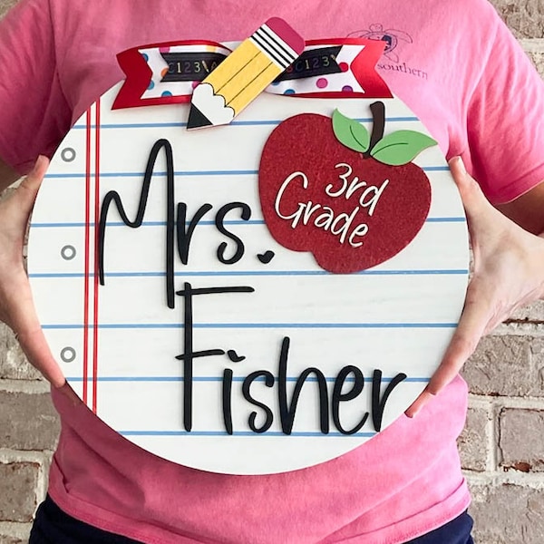 Teacher Doorhanger Personalized - Etsy