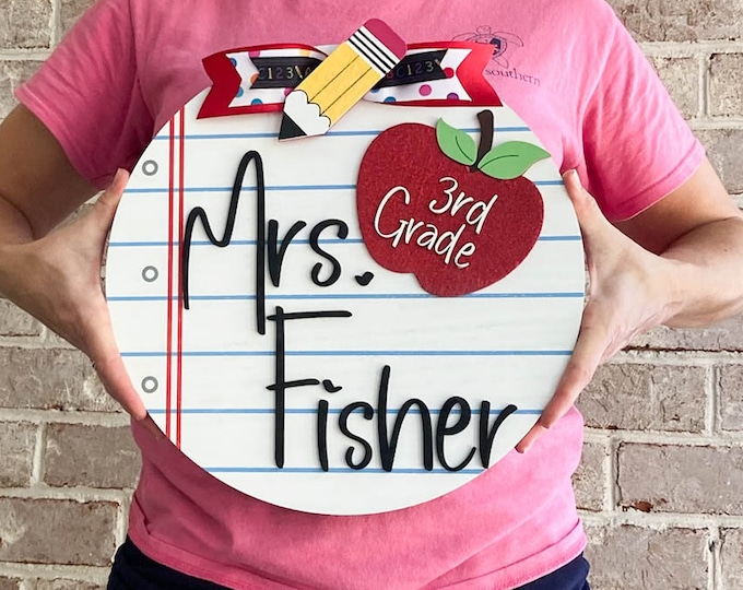 Personalized Teacher Doorhanger, Classroom Wall Hanging, Classroom Door ...