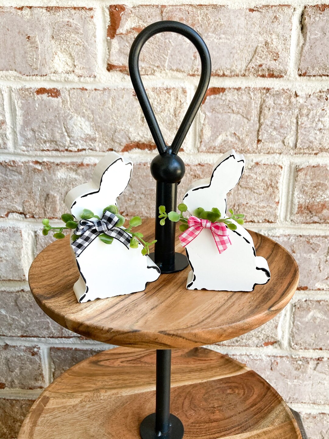 Easter Bunnies Rustic Bunny Wooden Bunny Farmhouse Decor - Etsy