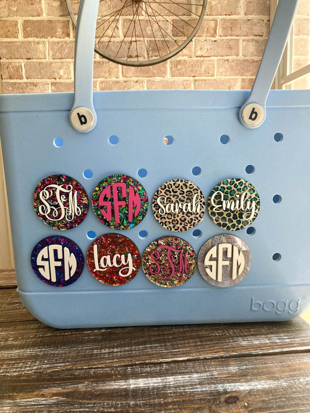 Monogram Bogg Bit, Script Initials Bogg Bit, Bogg Charm, Letter Bit ...