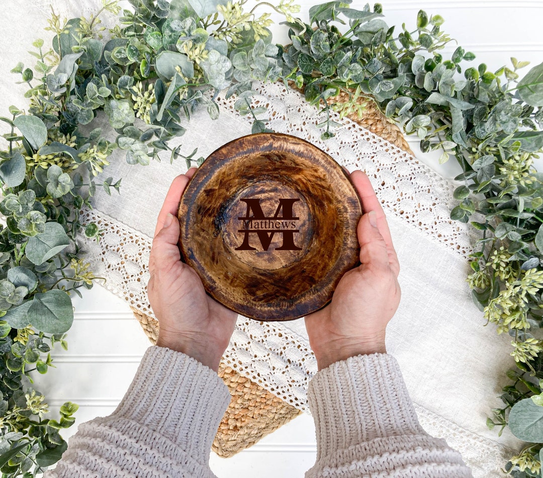 Custom Engraved Hand Carved Wood Bowl, Prayer Bowl, Christian Gift ...