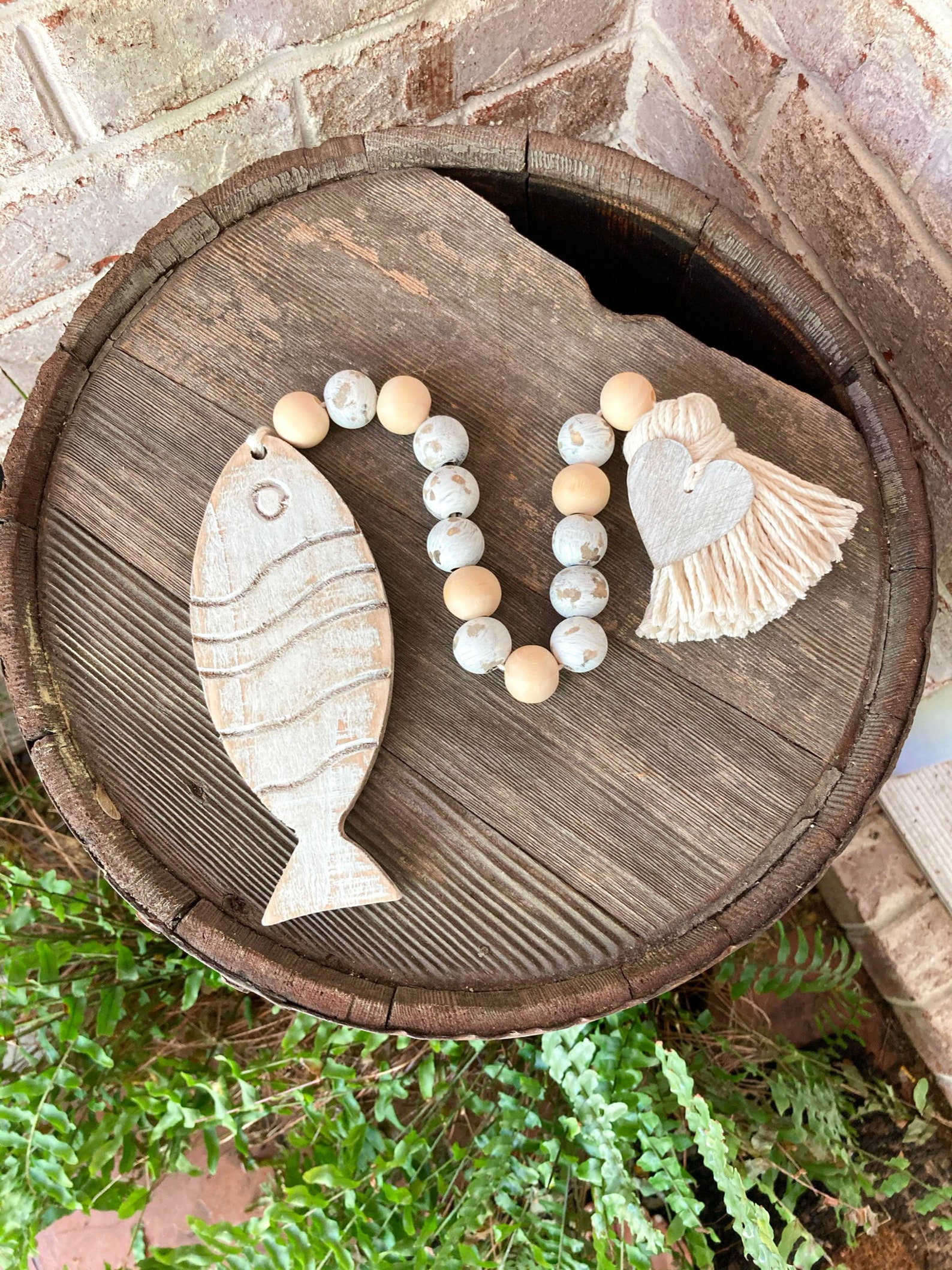 Coastal Bead Garland, Hygge Garland, Fish Garland, Tassel Garland ...