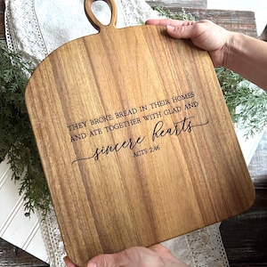 Custom Engraved Acacia Wood Cutting Board, Personalized, Wedding Gift ...