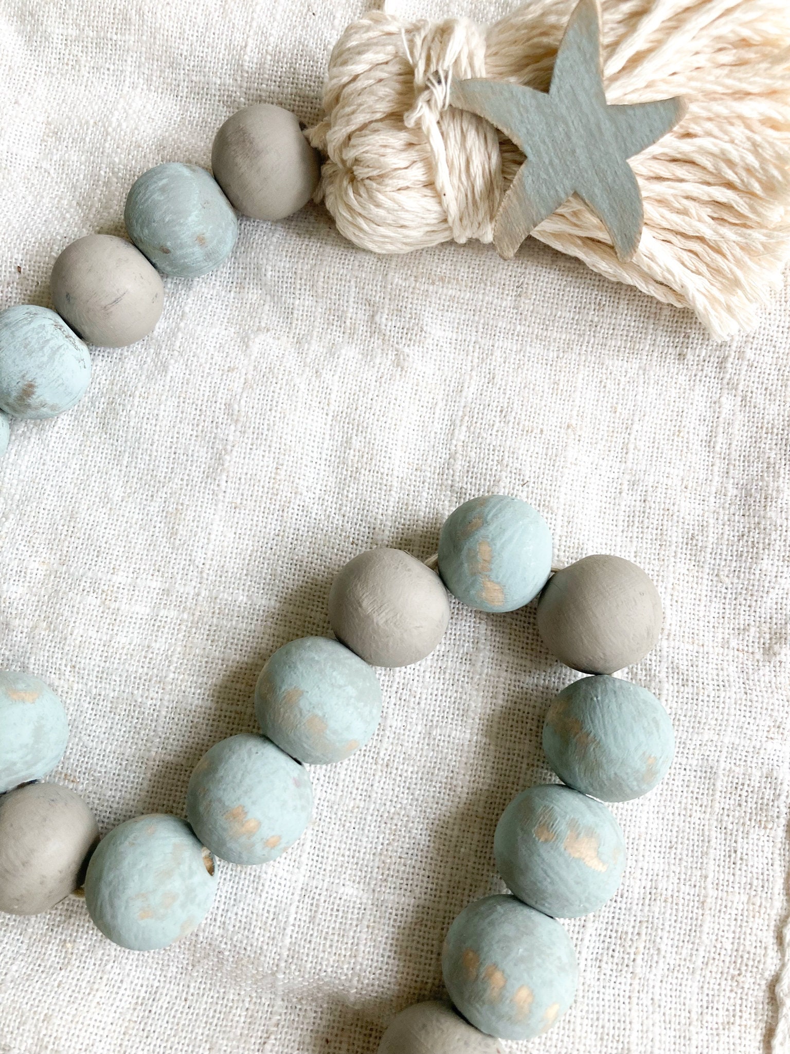 Coastal Bead Garland, Hygge Garland, Mermaid Garland, Tassel Garland ...