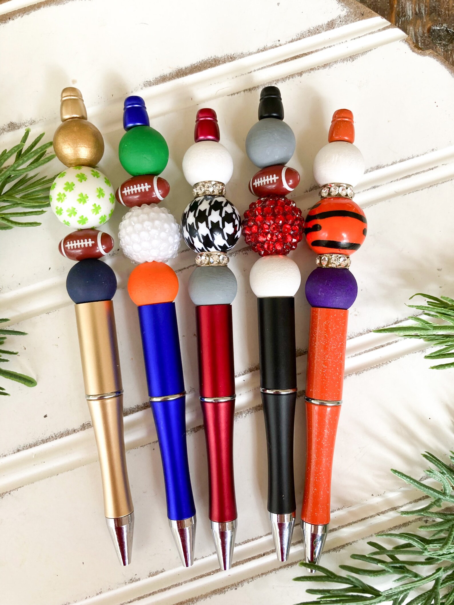 College Football Gift, Beaded Pen, Custom Gift, Alabama, Florida, Notre ...