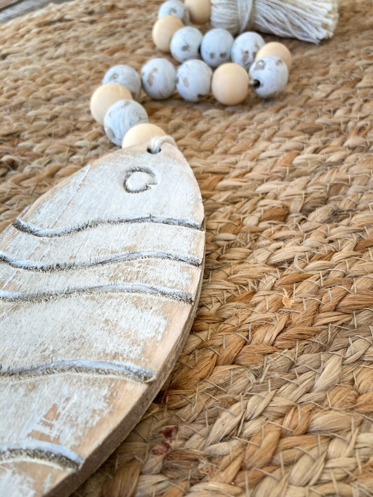 Coastal Bead Garland, Hygge Garland, Fish Garland, Tassel Garland ...