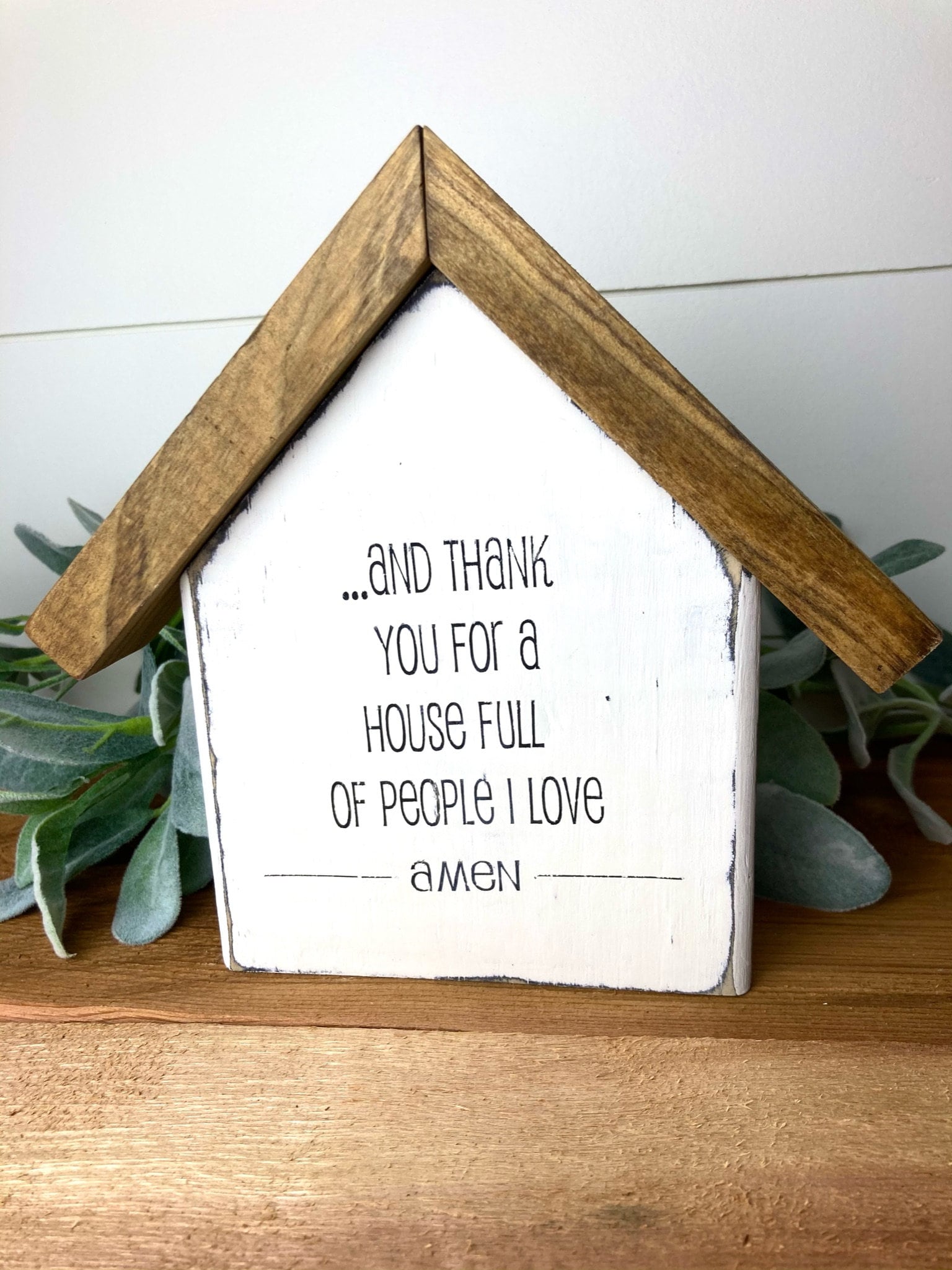 Thankful for a House Full of People I Love Sign Farmhouse - Etsy