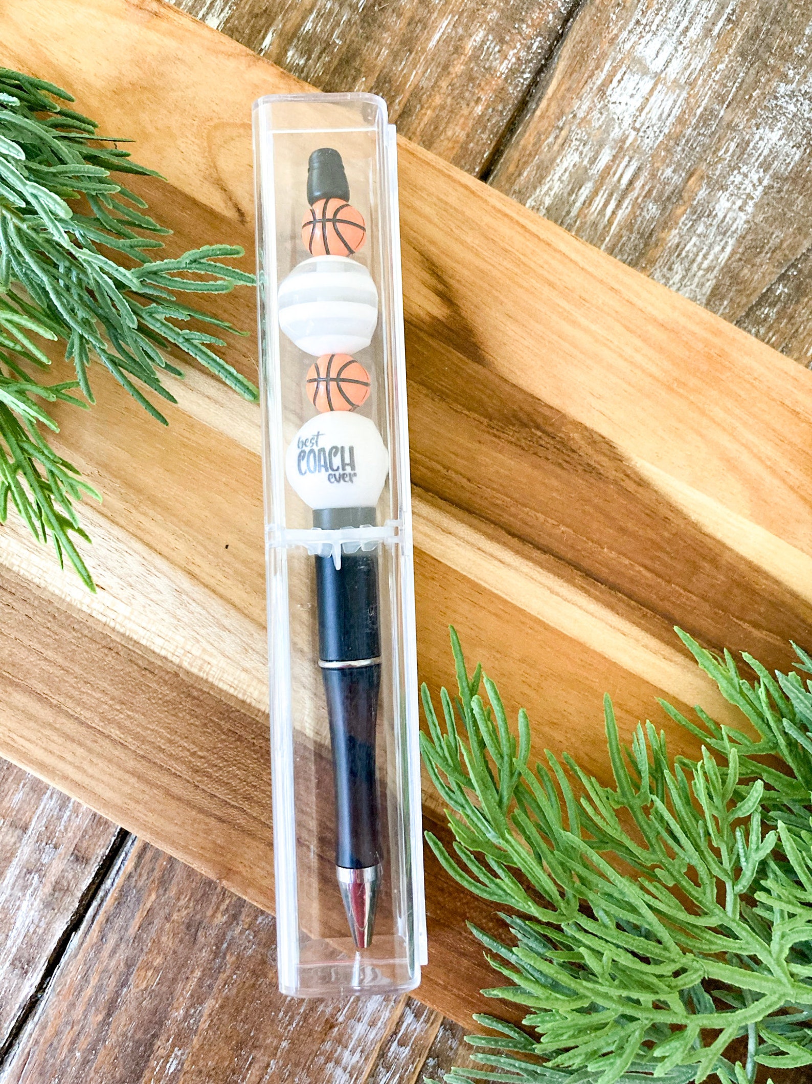 Best Coach Ever, Coach Gift, Beaded Pen, Custom Gift, Basketball ...