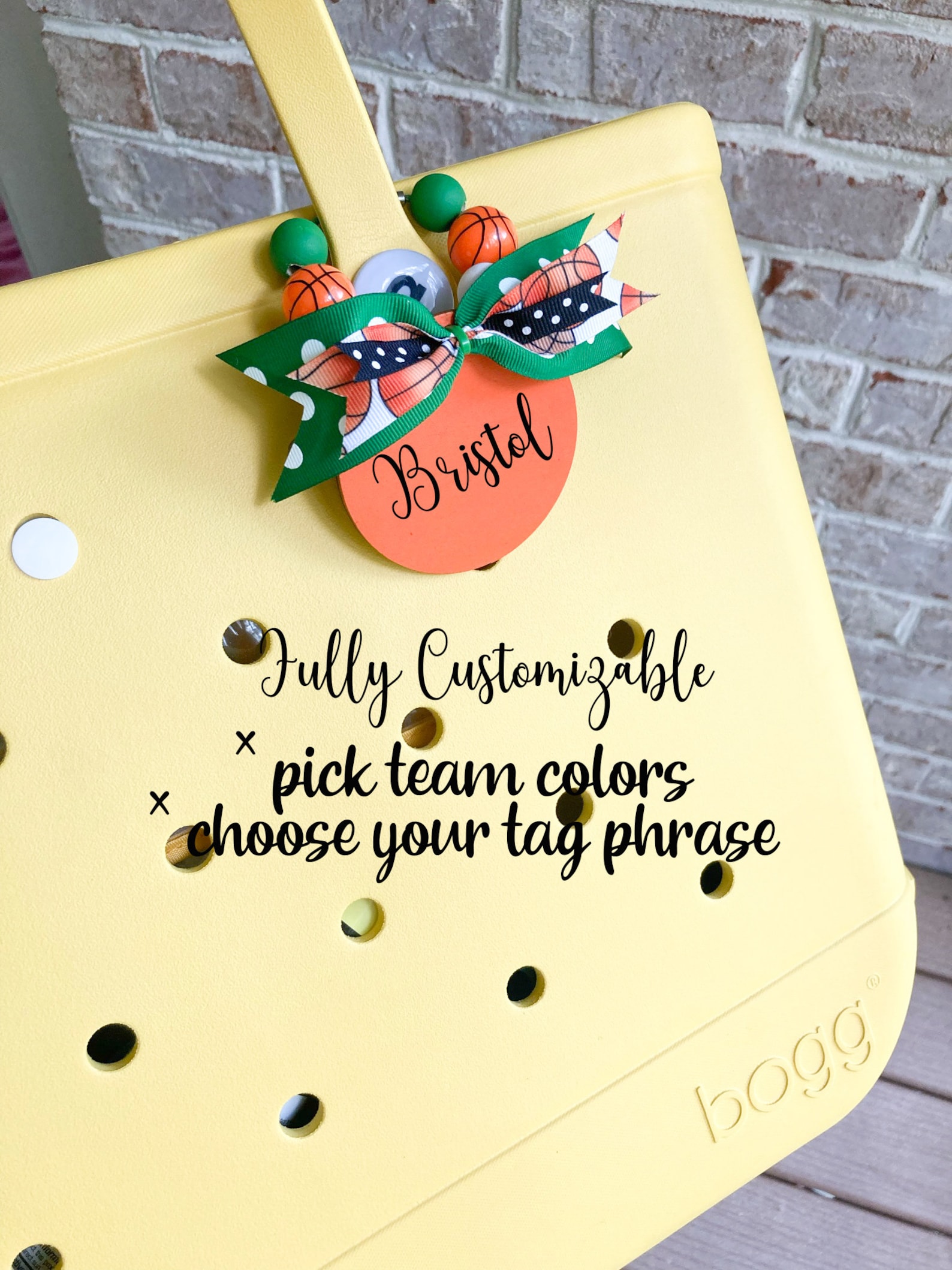 Basketball BOGG Bag Tag Personalized Basketball Bag Tag | Etsy