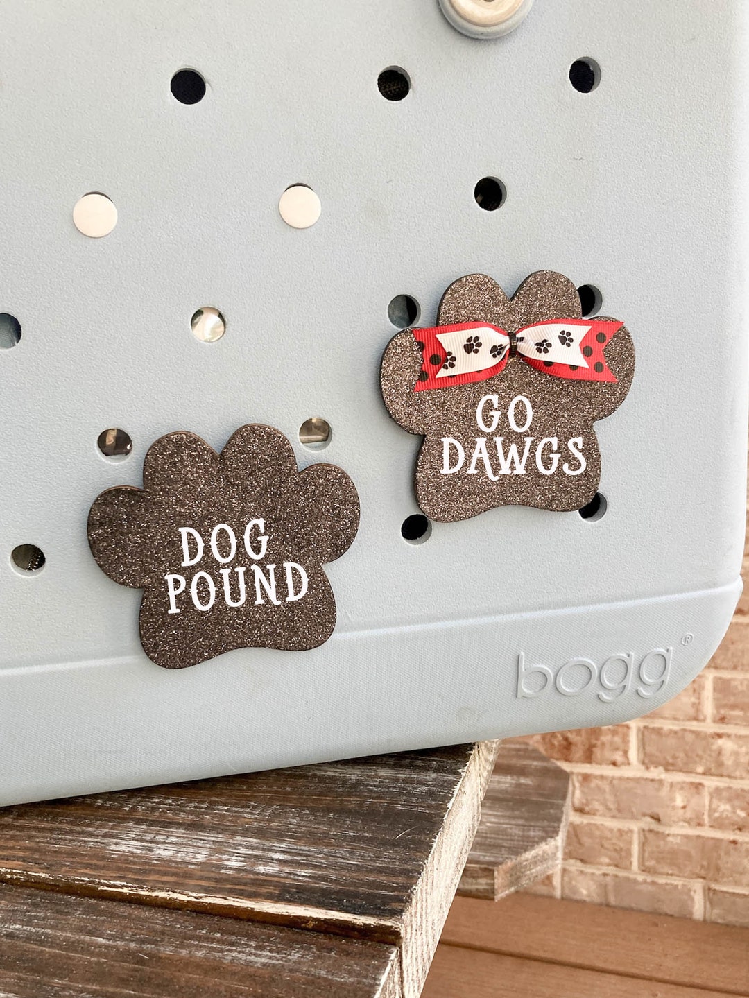 Dog Paw BOGG Bag Tag, Dog Paw BOGG Bit, Georgia Bag Tag, Bogg Bit, Bogg ...