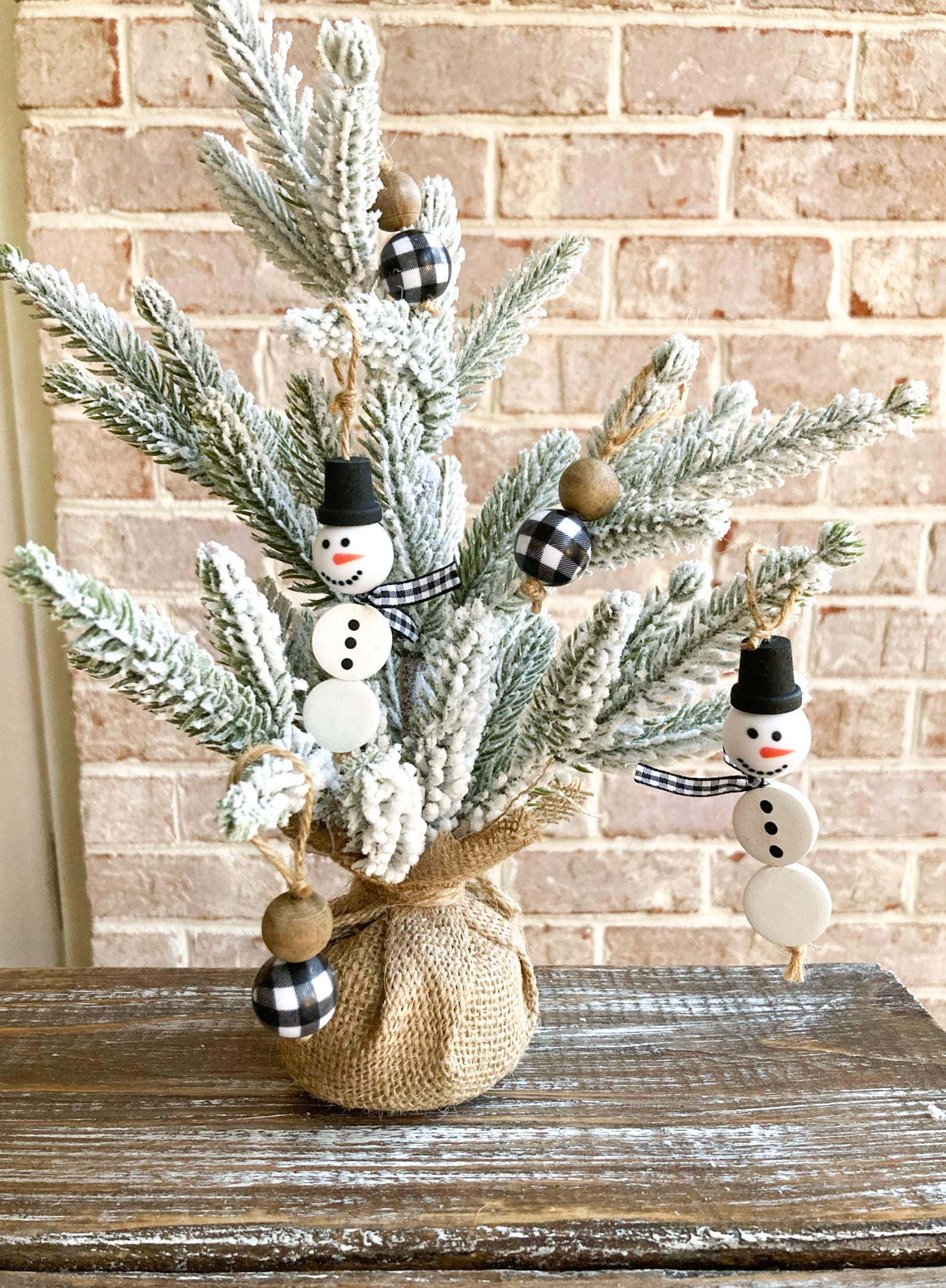 Snowman Mini Tree Ornaments Snowman Christmas Tree Decor | Etsy