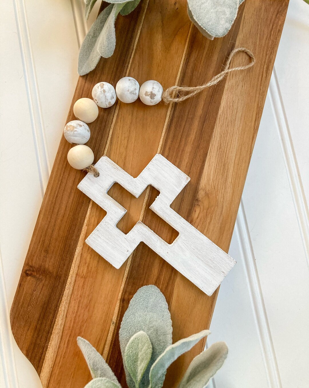 Cross Bead Garland Hygge Garland Easter Garland Cross - Etsy