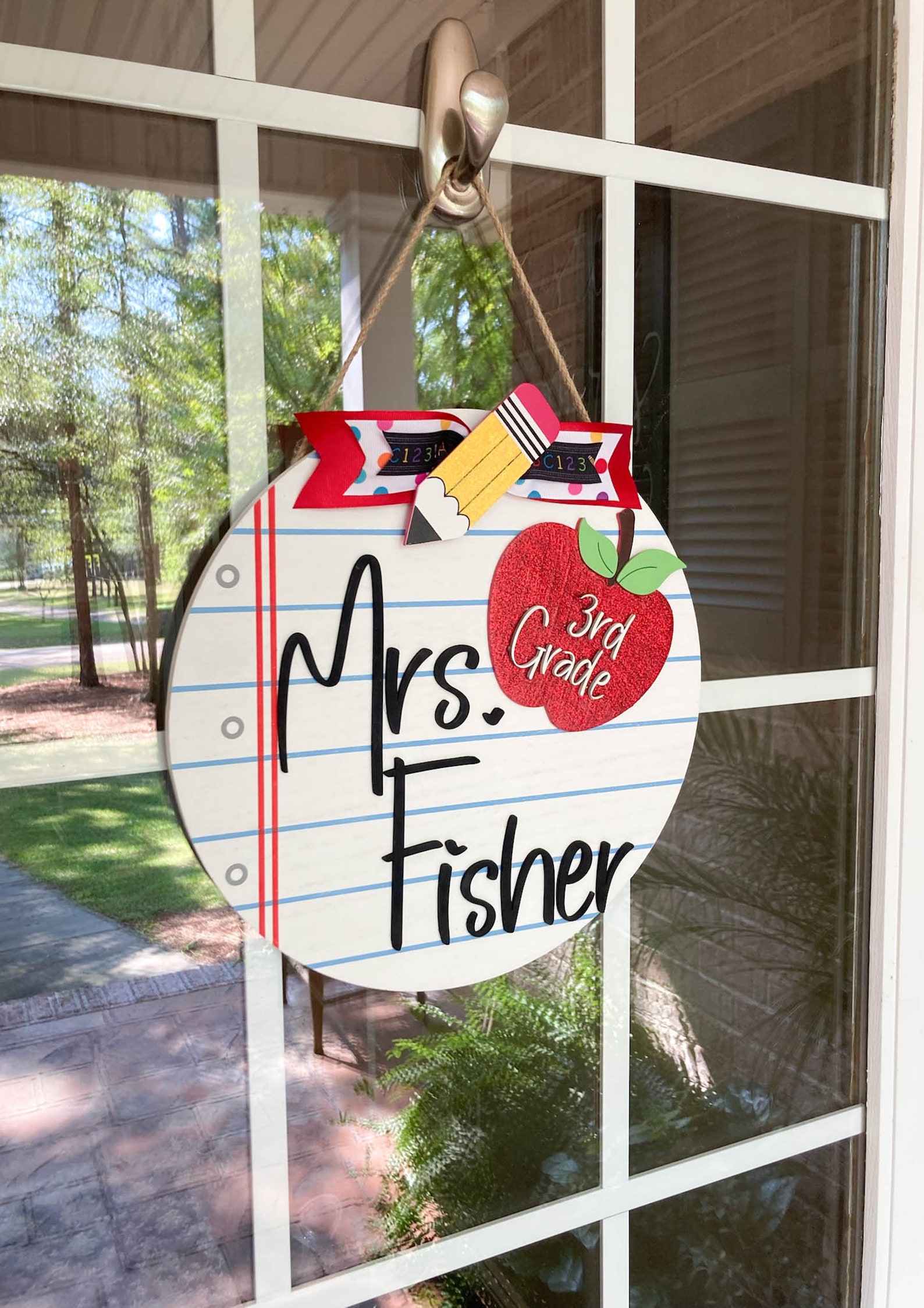 Personalized Teacher Doorhanger, Classroom Wall Hanging, Classroom Door ...