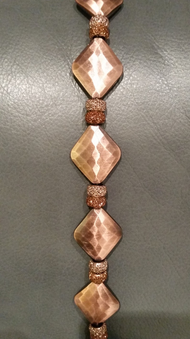 Beaded drapery tie-back with copper and glimmery beads on | Etsy