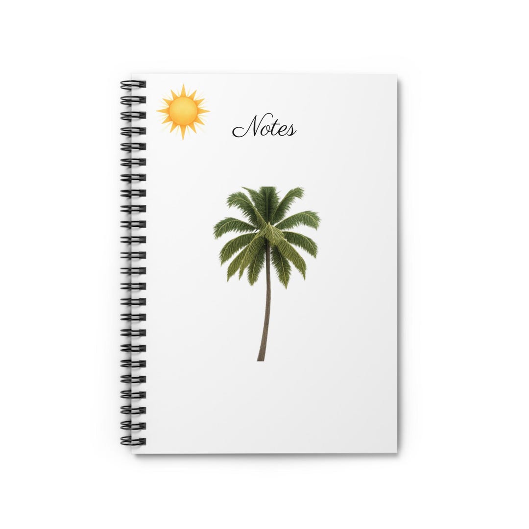 Palm Tree Spiral Notebook: Tropical Journal, 6" X 8" - Etsy