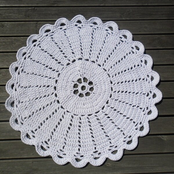 Crochet Doily Rug - Etsy
