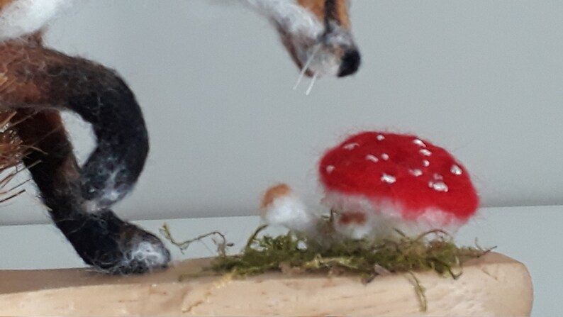 Autumn Forager Needle Felt Fox on Vintage Brush - Etsy