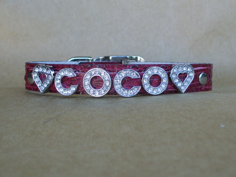 Rhinestone Dog Collars Personalized Bling Dog Collars Small - Etsy