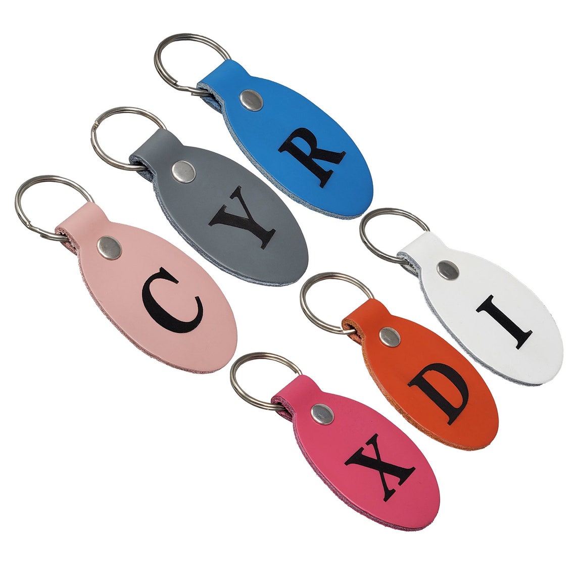Leather Keychains Blank 10 Pack Light Blue Leather Key Fobs - Etsy