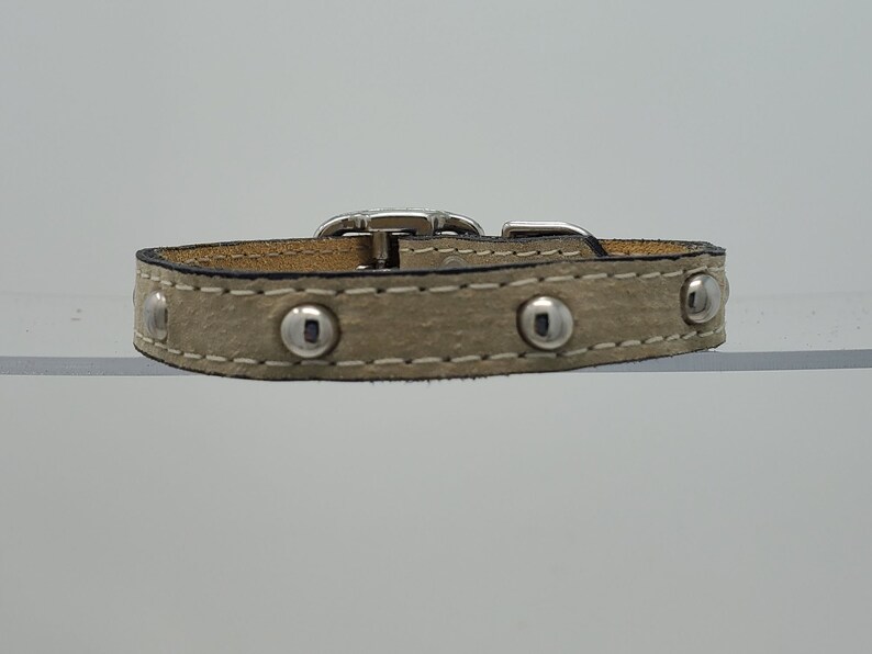 Leather Dog Collar With Studs XS Studded Toy Dog Collars - Etsy