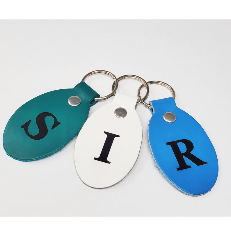 Leather Keychains Blank 10 Pack Light Blue Leather Key Fobs - Etsy