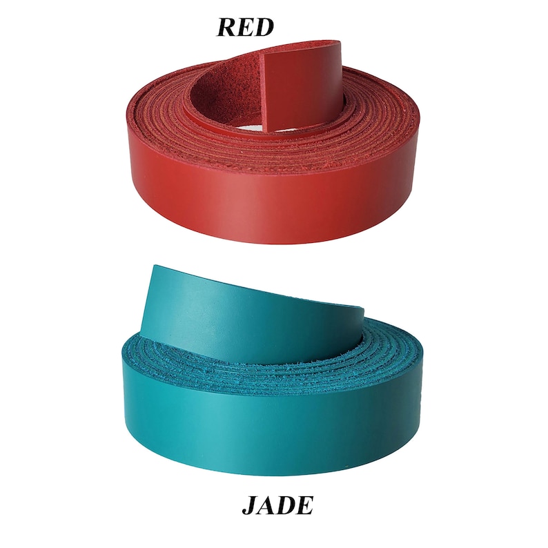 2" Wide Latigo Leather Strips: Heavy-duty Craft Belting, Bright Colors ...